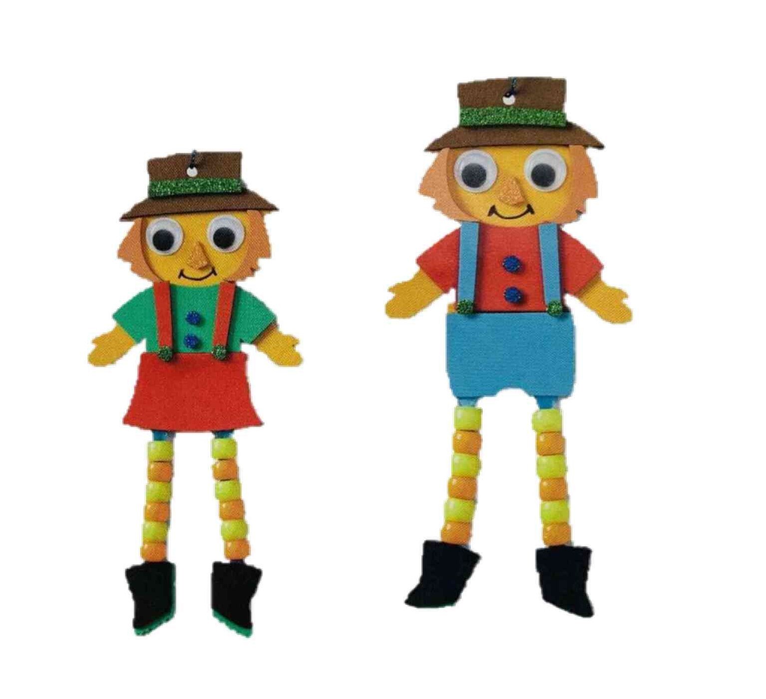 Give Thanks Fall Scarecrow Foam Craft Kit (70 Pieces, Makes 2 Unique ...