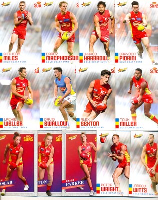 2020 AFL Select Footy Stars Series common 13 card team set - Gold Coast ...