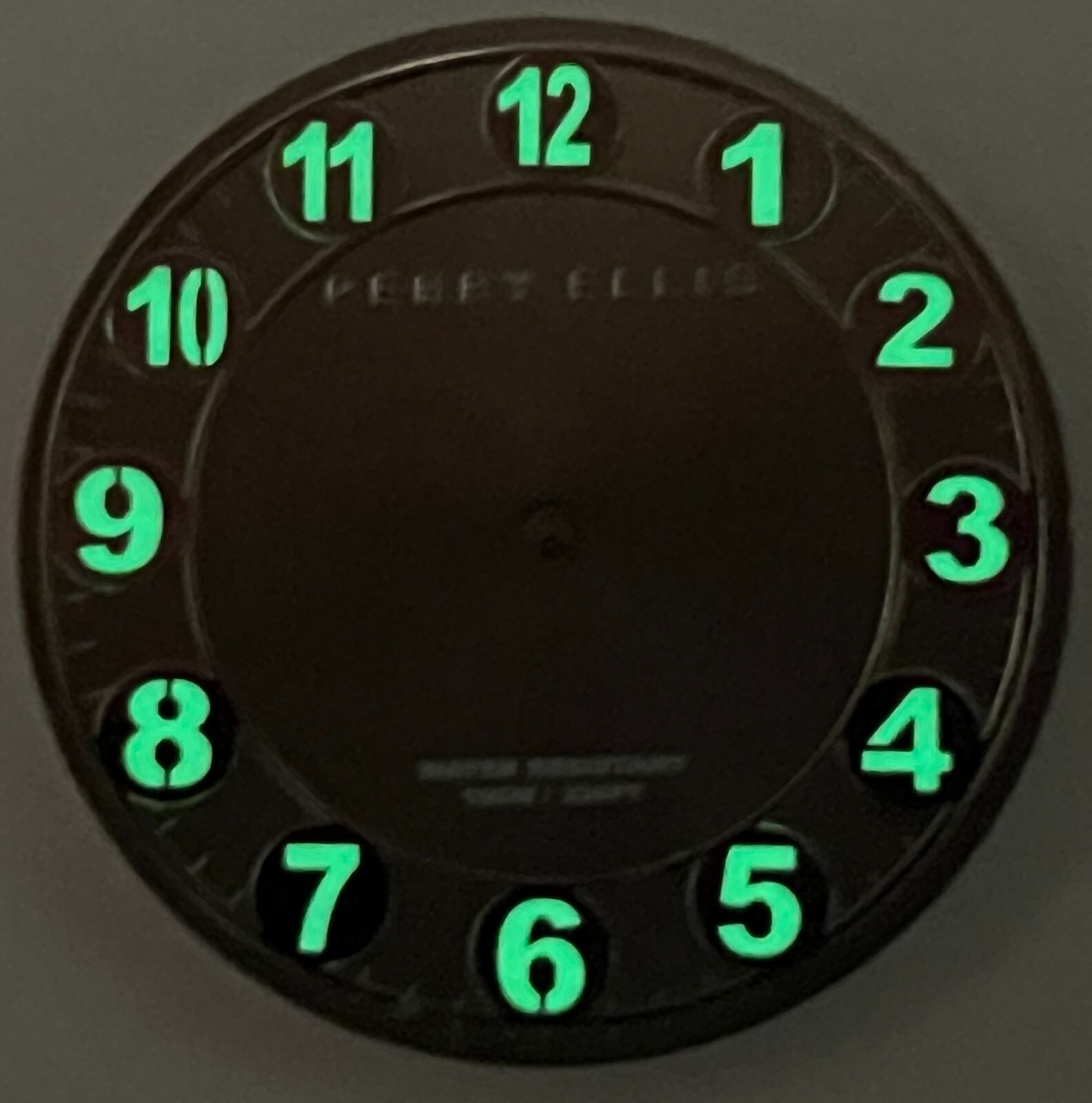 Watch Dial Hour round Markers 1 piece Blue Green LUMINOUS Numerals dots ...