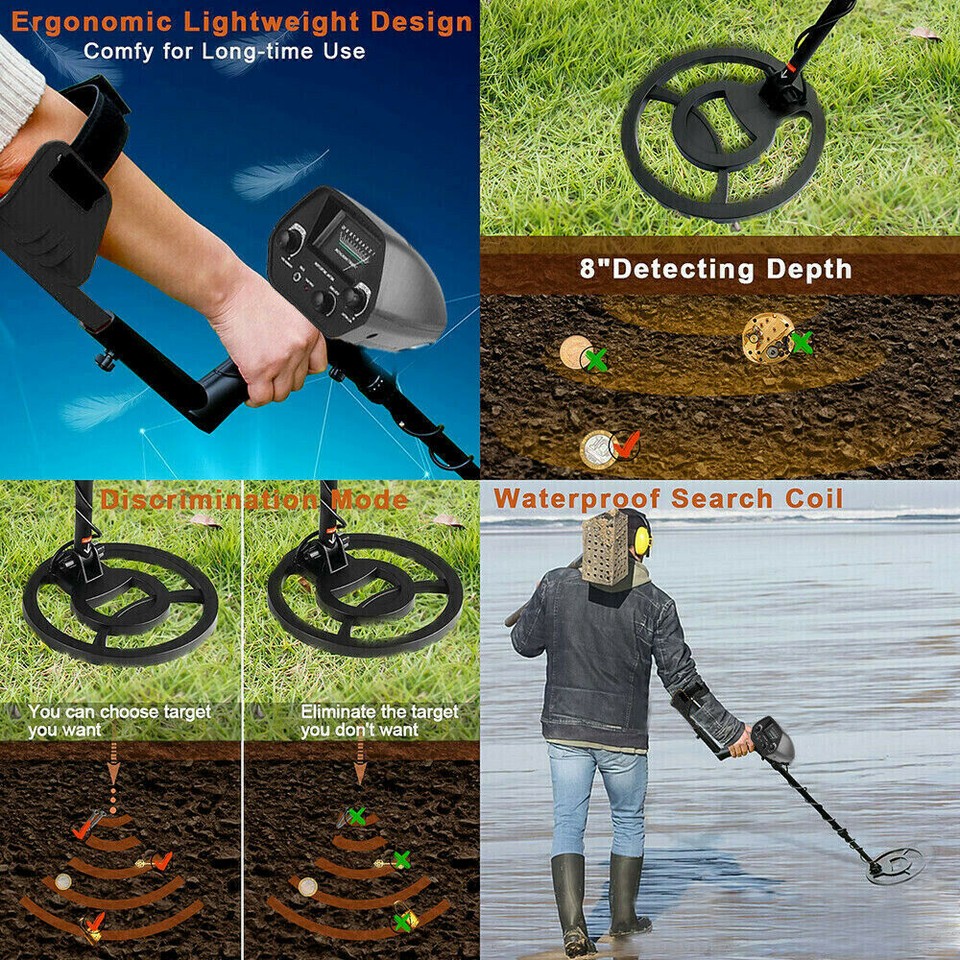 Pulse Induction Metal Detector Kit Tesoro Coin Detector Gold Search ...