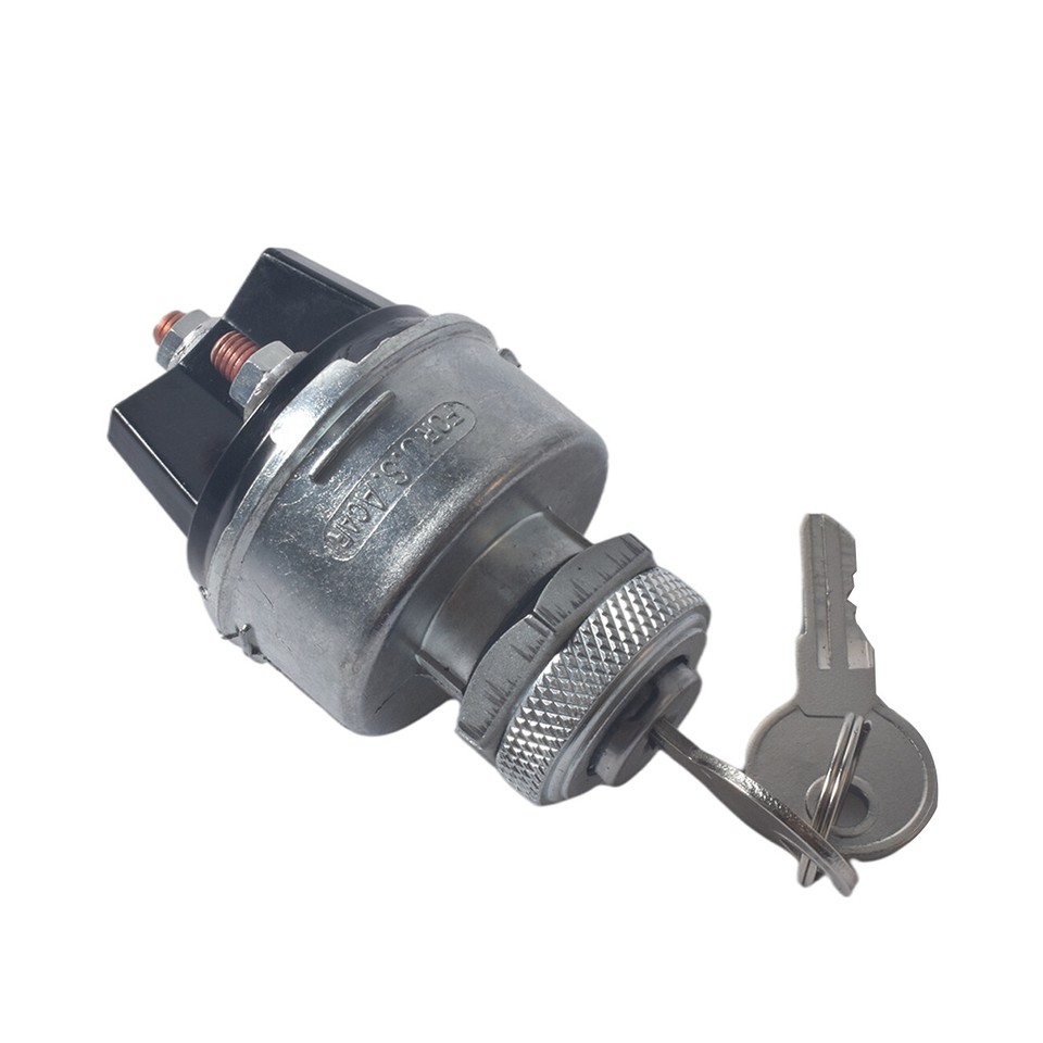 UNIVERSAL IGNITION SWITCH 12-VOLT 2 KEYS 4 POSITION ON OFF START ACC | eBay