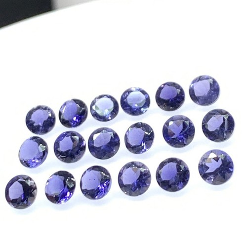 4mm 100 Pcs Iolite Round Faceted Cut Natural Handmade Loose Gemstone | eBay