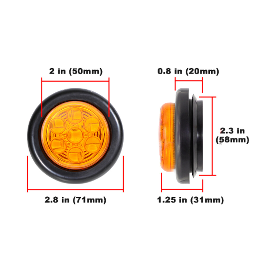 12V/24V Truck Side Lights Trailer Clearance Lights LED Marker Lights ...