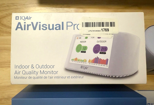 OPEN BOX IQAir AirVisual Pro Indoor Air Quality Monitor - PM2.5, CO2, Temp, RH 7640145093173 | eBay
