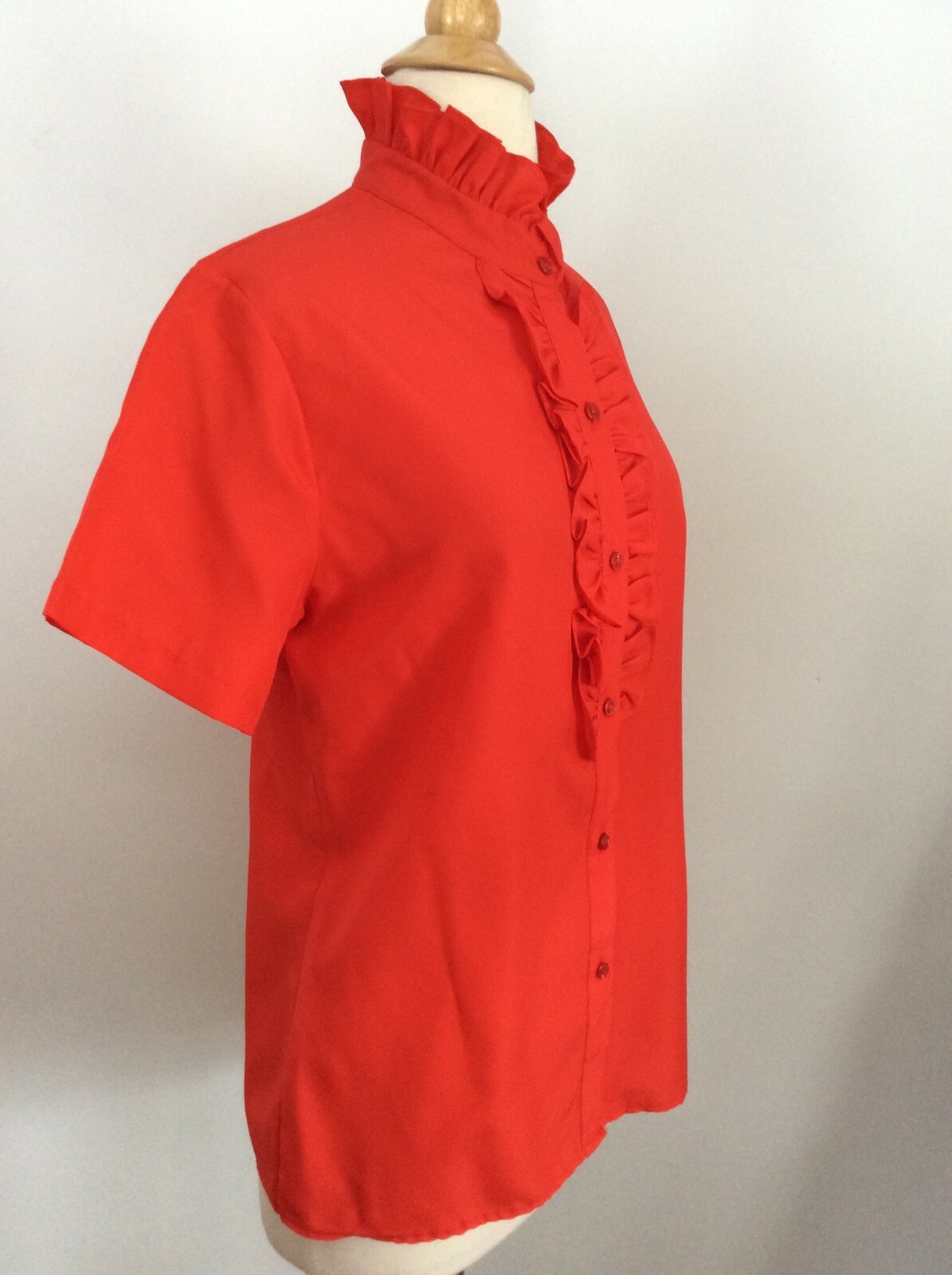 1970's VINTAGE High Ruffle Neck VICTORIAN STYLE Blous… - Gem