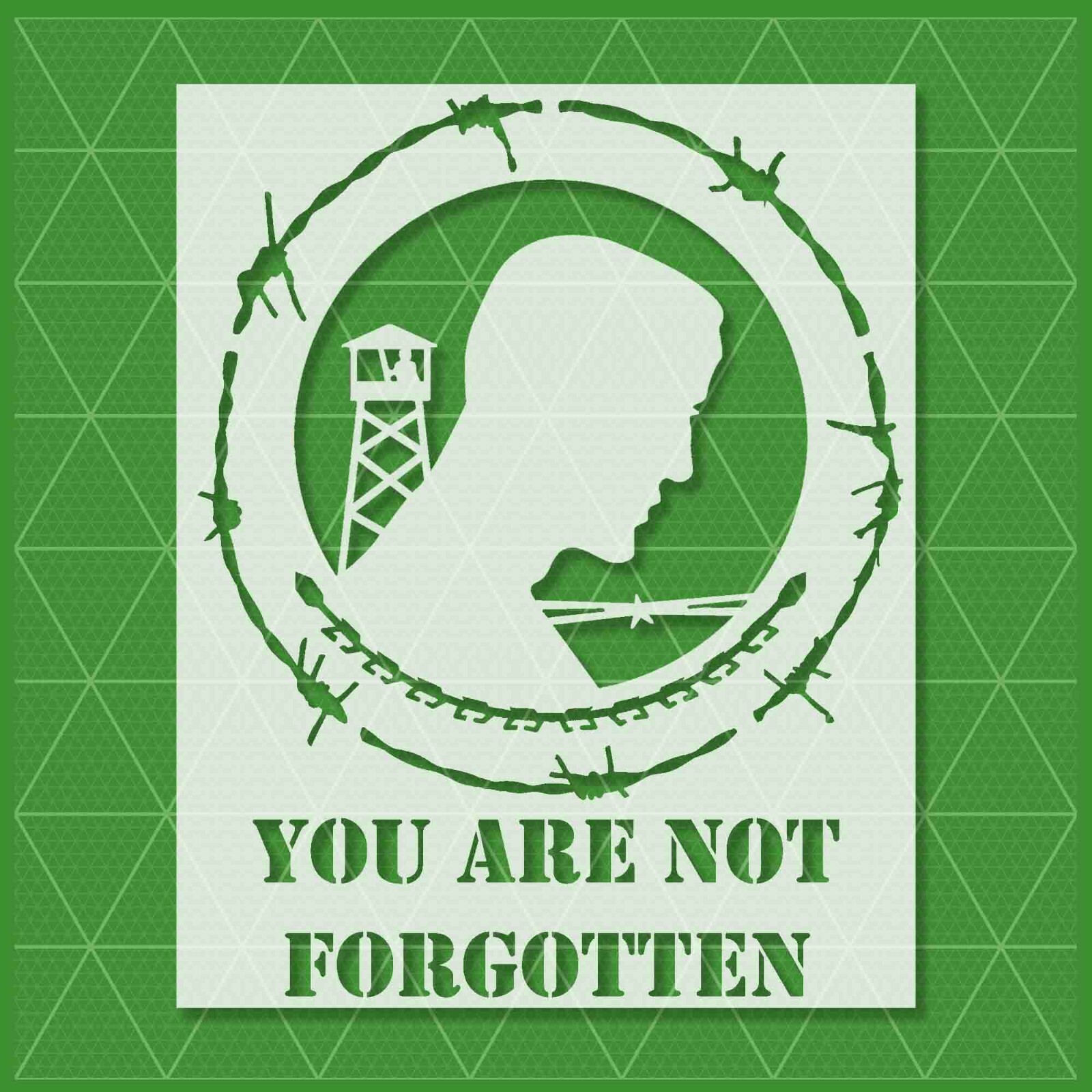 POW MIA Stencil – Military Tribute, Veteran Memorial, Patriotic ...