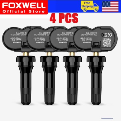 Car 4PCS TPMS Universal Tire Pressure Monitoring Rubber Sensor Foxwell ...