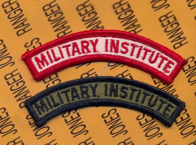 US Army ROTC Military Institute shoulder tab patch set lot group | eBay