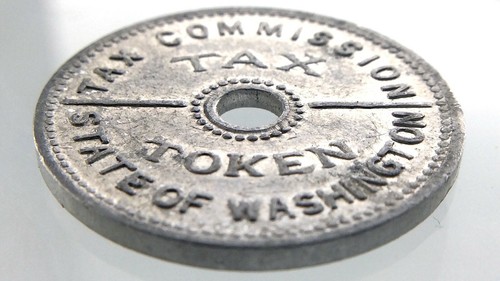 Tax Commission State of Washington Tax Token Laws 1935 10 Cents or Less ...