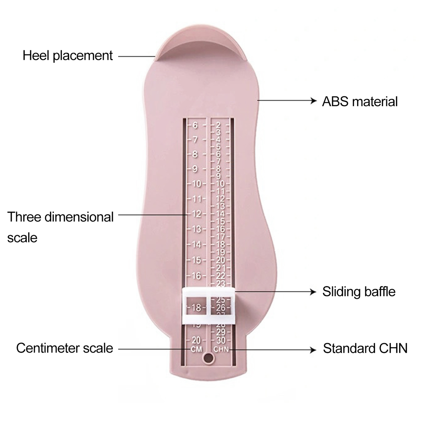 Foot Measuring Device Durable Measure Foot Length Easy to Use Measuring Ruler | eBay