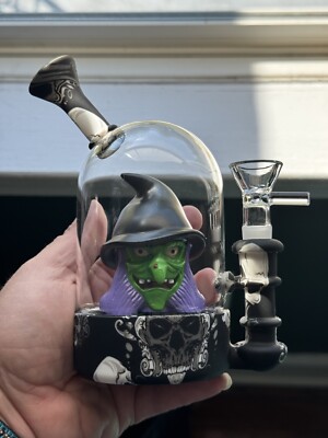 Bong Halloween Witch Skull Spin Hookah Smoking Water Pipe Bong bubbler ...