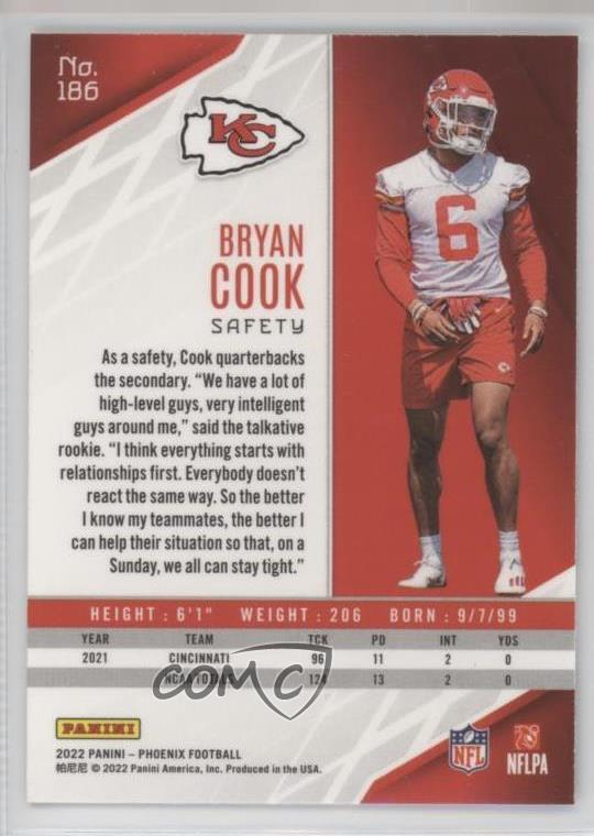 2022 Panini Phoenix Rookies Color Burst Bryan Cook #186 Rookie RC | eBay