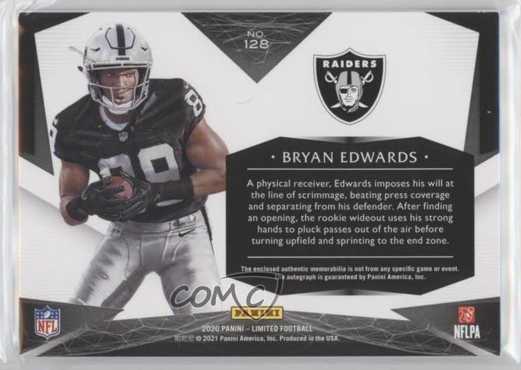 2020 Panini Limited Spotlight Gold /75 Bryan Edwards RPA Rookie Patch ...