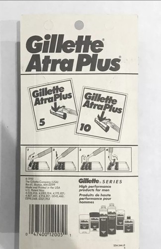 Vintage Rare Original Gillette Atra Plus Metal Razor Handle And 2 New ...