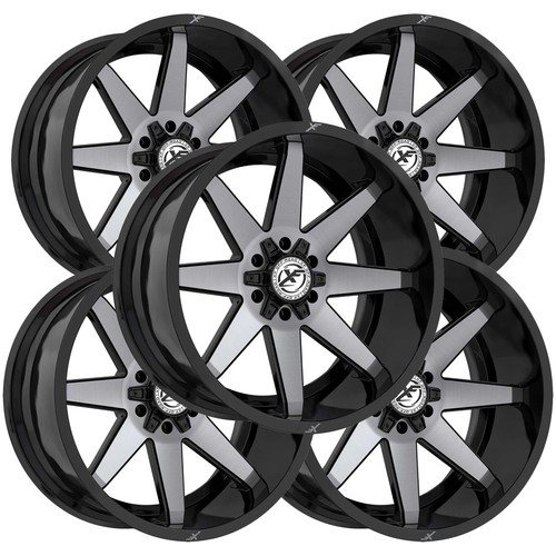 (Set of 5) XF Off-Road XF-236 20x10 6x135/6x5.5" -24mm Black/Tint ...