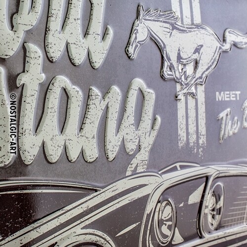Nostalgic Art Ford Mustang Meet The Boss 30x40cm Large Metal Tin Sign ...