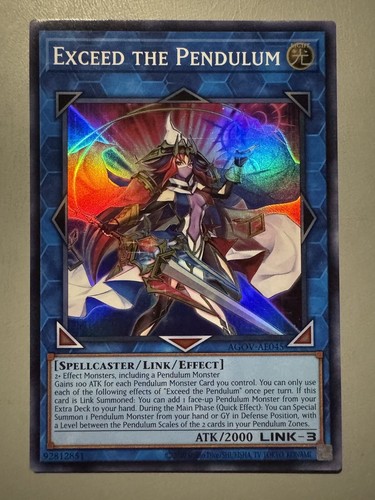 YUGIOH EXCEED THE PENDULUM ASIA ENGLISH EDITION AGOV-AE045 SUPER RARE ...