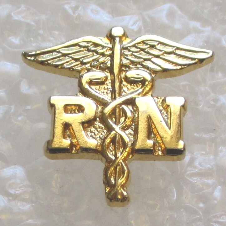 Registered Nurse RN Tie Tack - Nursing Pin Medical Caduceus | eBay