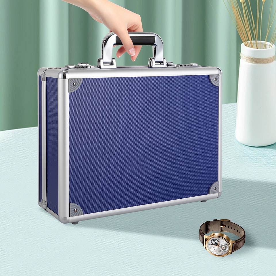 18 Slot Watch Box Watch Case Watch Box Locking Display Briefcase Watch ...