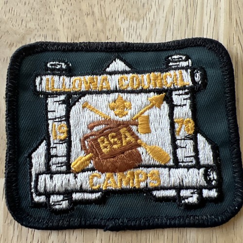 Vintage 1978 BSA Boy Scouts Of America 🇺🇸 Illowa Council Camps Patch ...