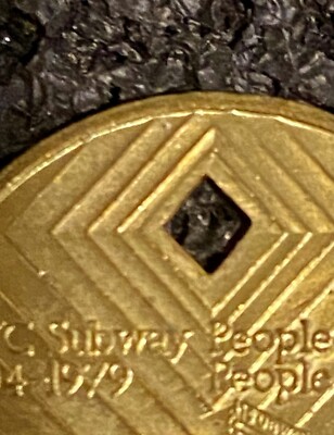 ERROR TOKEN OFF CENTER 1979 NYC Transit SUBWAY DIAMOND JUBILEE 75TH ...