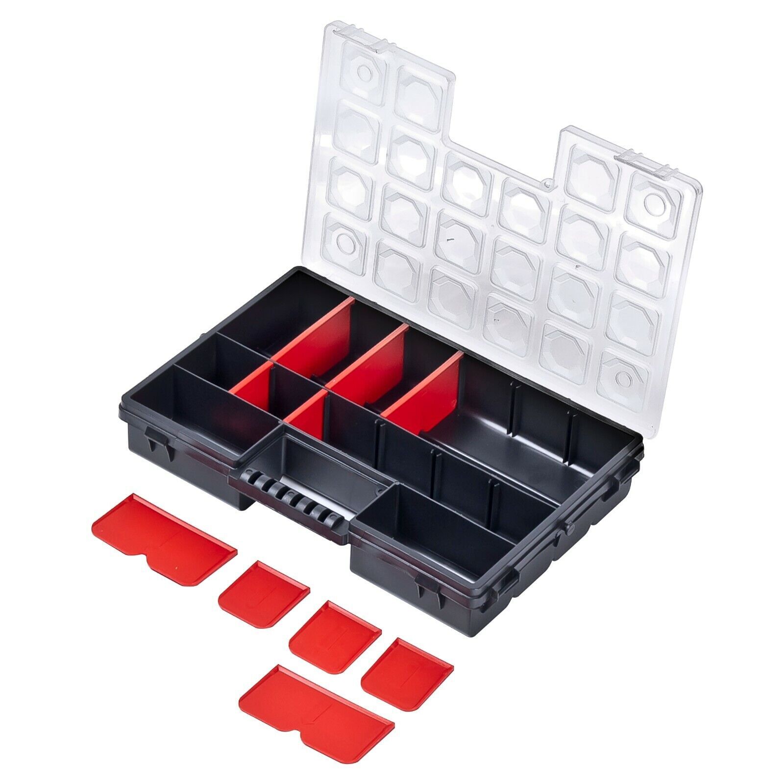 TANDEM TWIN DIY Compartment Storage Organiser Case Tool Box Adjustable ...