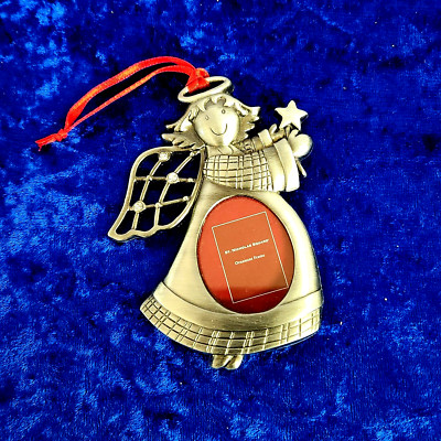 St. Nicholas Square Angel Ornament Frame Pewter with Crystals NEW | eBay