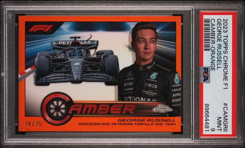 2023 Topps Chrome Formula 1 Camber Orange George Russell 24/25 PSA 9 ...