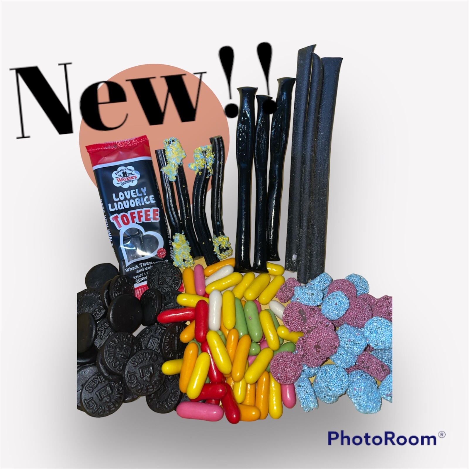 🎁RETRO OLD SKOOL LIQUORICE GIFT BOX, JELLY SPOGS, PONTEFRACT CAKES ...