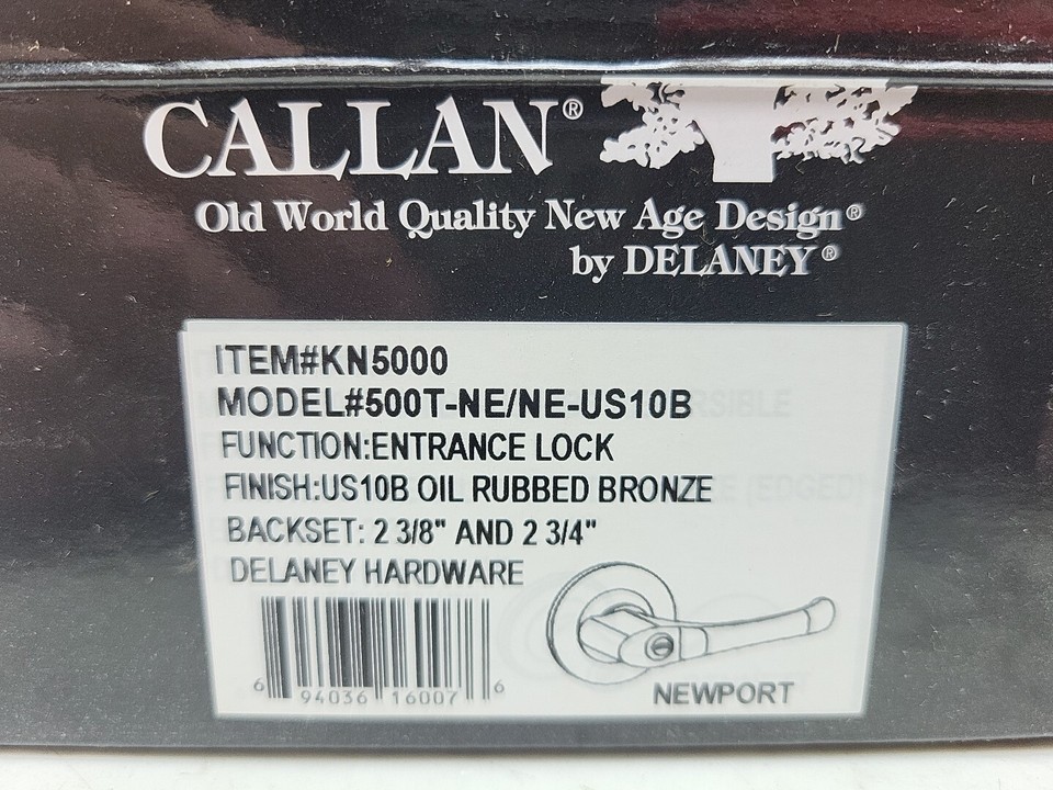 Callan 500T-NE Bronze Newport Single Cylinder Keyed Entry Lever Set | eBay