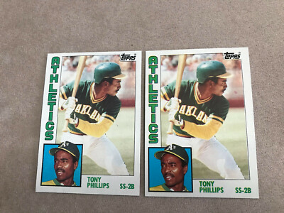 1984 Topps Baseball Card #309 Tony Phillips Oakland As Athletics NM/Mt ...