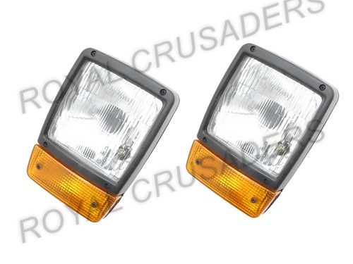 JCB BACKHOE DUMPERS FRONT HEADLIGHT WITH H4 BULB AND INDICATOR ASSEMBLY ...