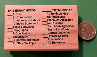 Writing/Composition "This Essay Needs" - Teacher's Rubber Stamp, wood ...