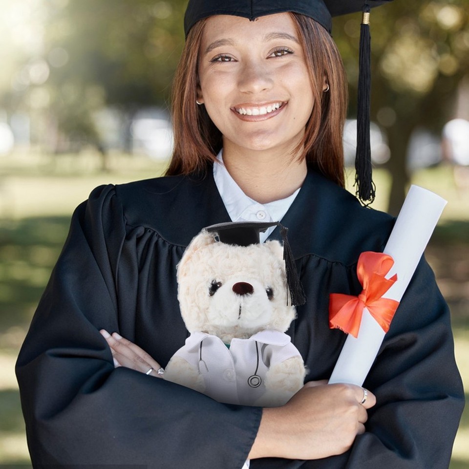 Graduation Gift Doll Congrats Animal Graduate Bear Doctor Stuffed ...