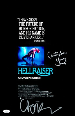 CLIVE BARKER & CHRISTOPHER YOUNG Signed HELLRAISER 11X17 Photo JSA COA Cert | eBay