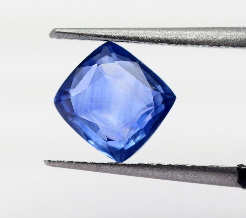 2.03 Ct Natural Sapphire Blue color Loose Square Cushion Cut 6x6 Clean ...