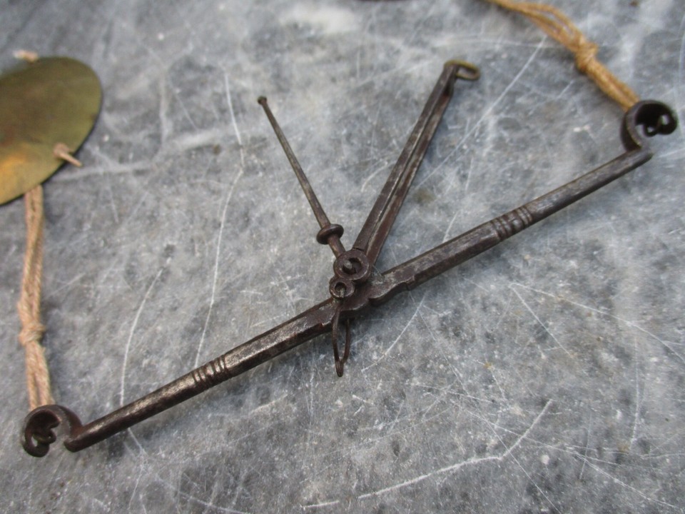 Antique Handmade Iron Ornated Old Portable Colonial Scale Diamond ...