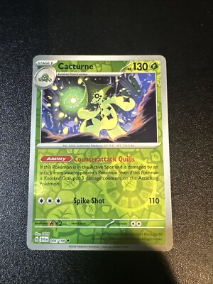 Pokémon TCG Cacturne Scarlet & Violet Base Set 006/198 Reverse Holo ...