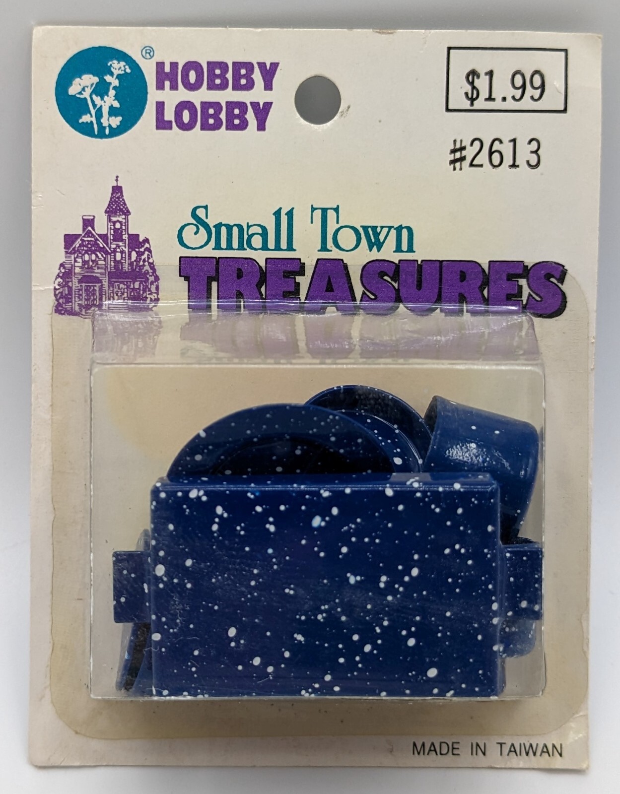 Hobby Lobby Small Town Treasures Blue Speckled Pot's and Pan's 2613
