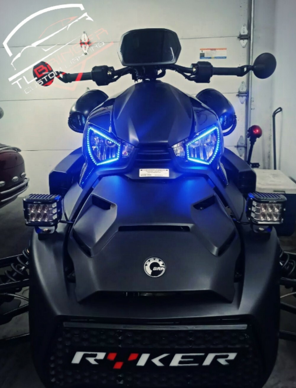 Can-AM Ryker ☆BLUE☆ Headlight Halo Angel Eye LED Kit SALE | eBay