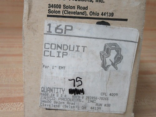 Erico Caddy 16P Conduit Clip (Pack of 75) | eBay