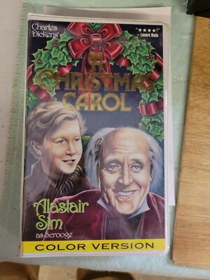 A CHRISTMAS CAROL VHS ALASTAIR SIM COLORIZED VERSION CLAMSHELL SEALED ...