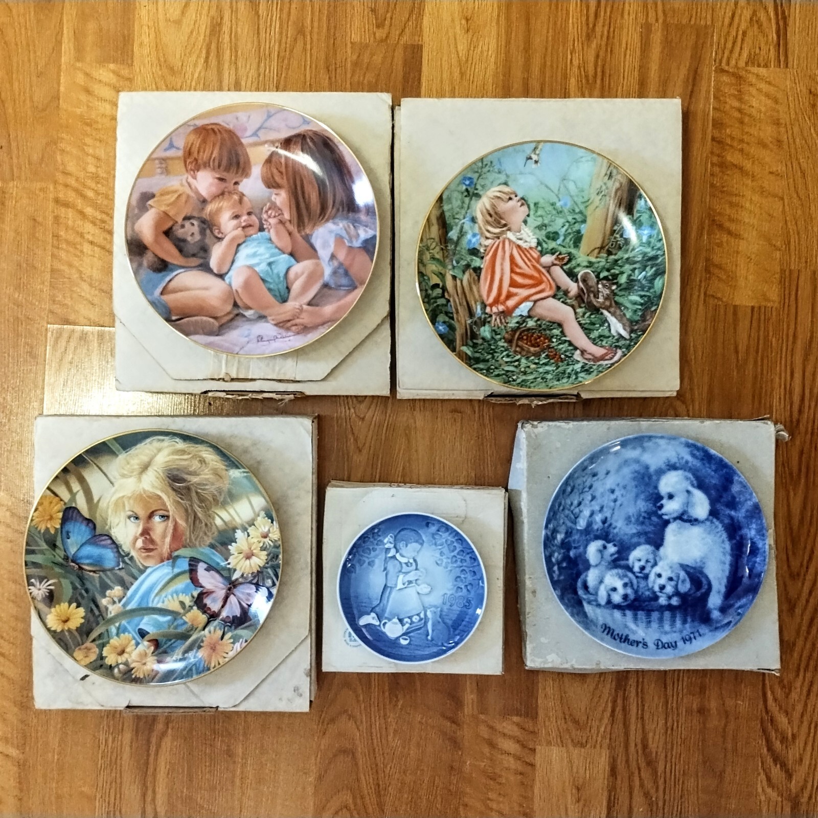 Vintage - Lot of 5, 1971-86 Decorative Collector Plates, 5¼"-8½ ...