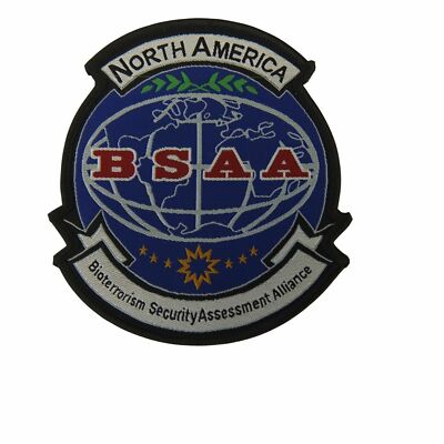 Resident Evil BSAA Logo and Name 4" Tall Embroidered Iron on Patch | eBay
