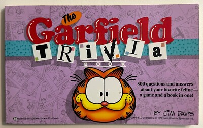 The Garfield Trivia Book by Jim Davis First Edition Paperback 1986 | eBay