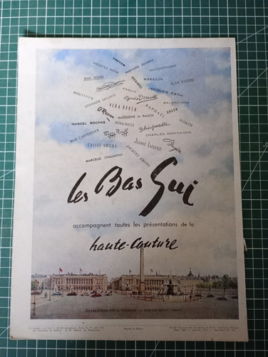 1364 belle Publicité circa 1960 lingerie bas Gui dos Quillery ...