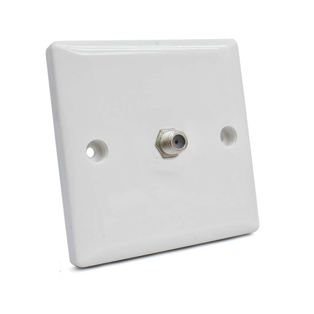 Single SATELLITE F TYPE WALL PLATE FACEPLATE SOCKET PCB TV CONNECTOR ...
