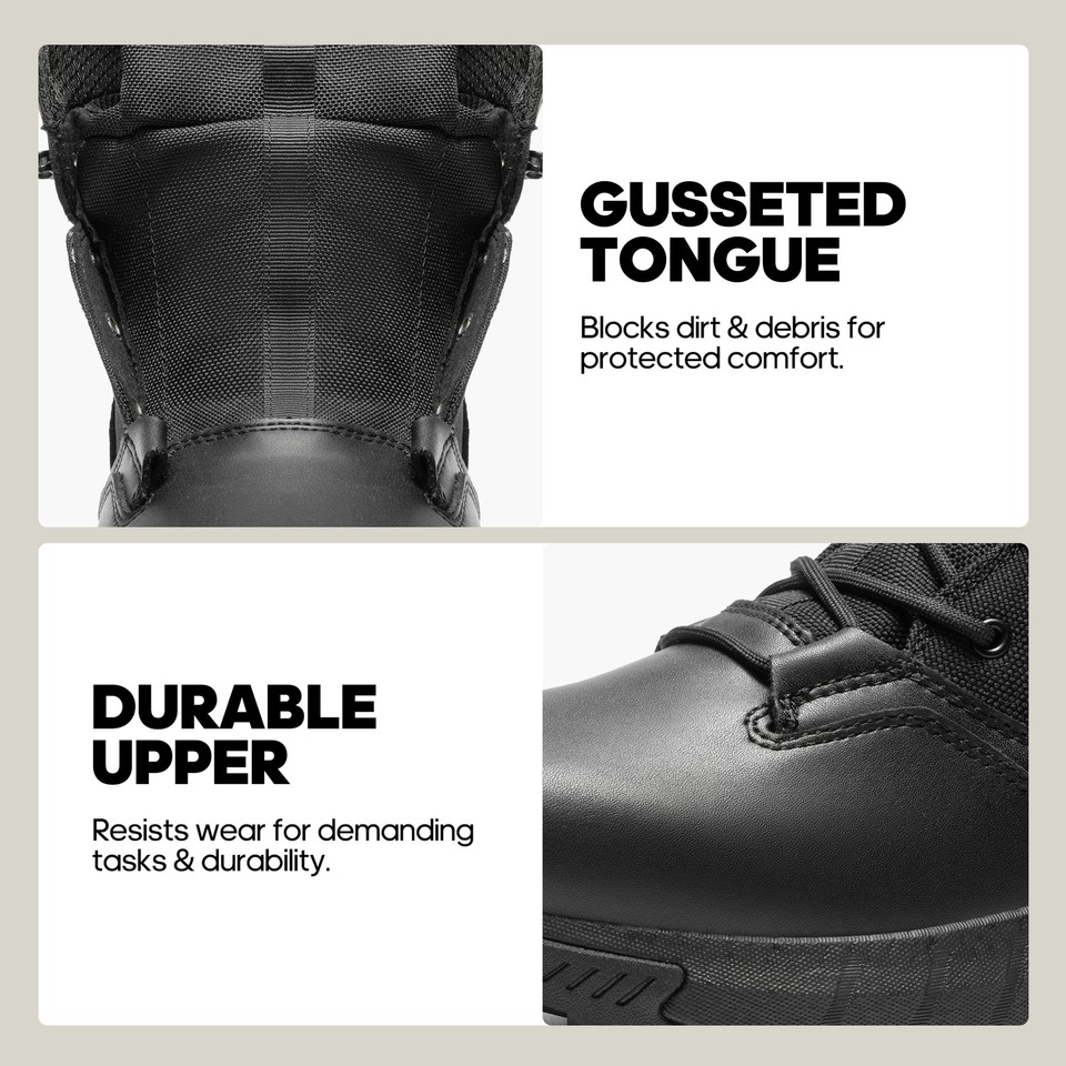NORTIV 8 Men Tactical Military Work Boots Lightweight Combat Arch ...