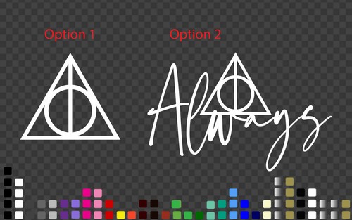 Harry Potter Always Deathly Hallows Magic Sticker Decal Car Laptop Wall ...