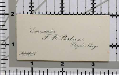 C1915 Calling Card Militär Commander F R Parham Royal Navy | eBay.de